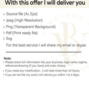 Custom Hand Drawn Logo, Custom Logo Design, Logo Design Custom for ...