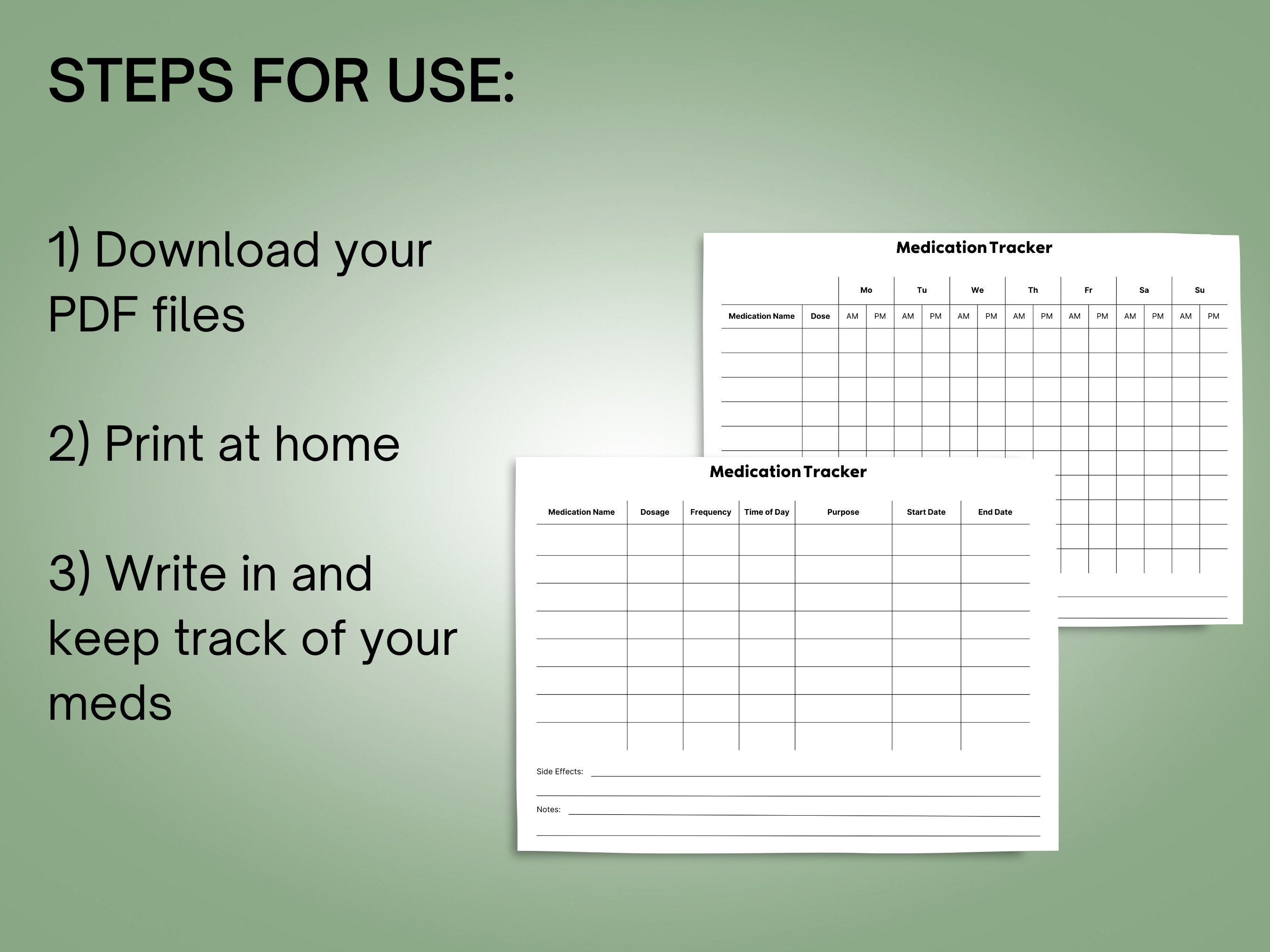 Medication Tracker, Medication Planner, Pill Tracker, Medication ...