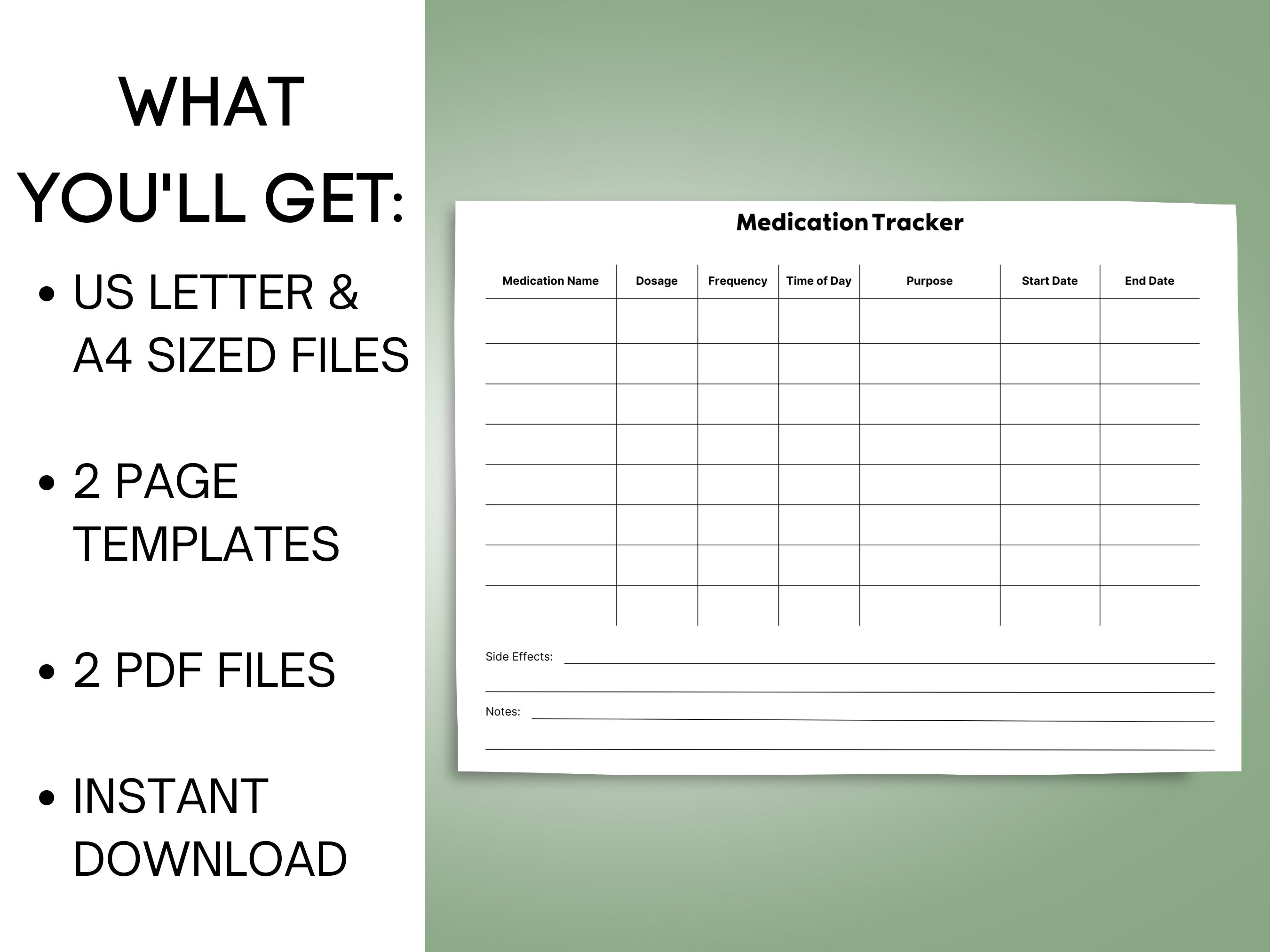 Medication Tracker, Medication Planner, Pill Tracker, Medication ...