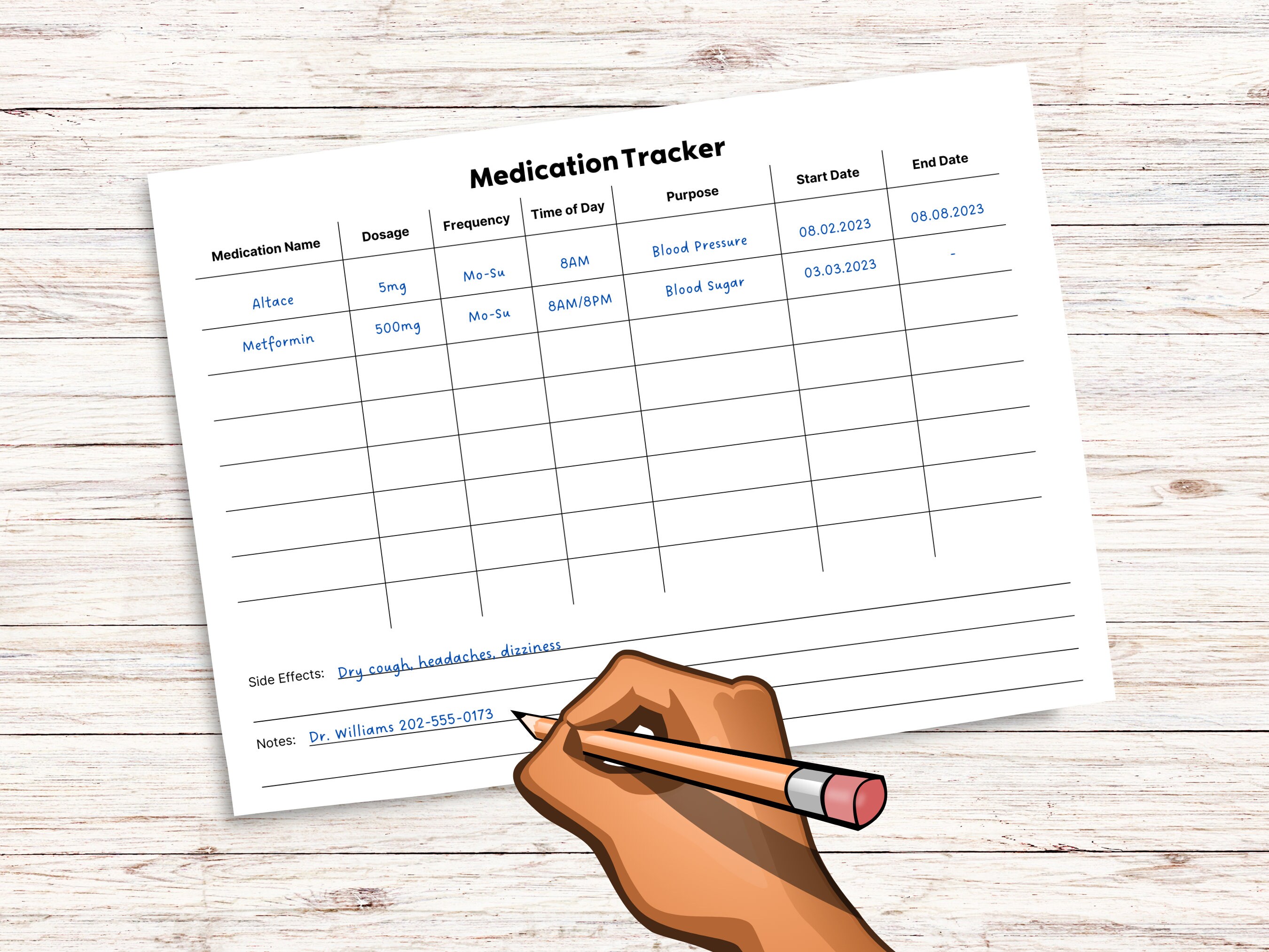 Medication Tracker, Medication Planner, Pill Tracker, Medication ...