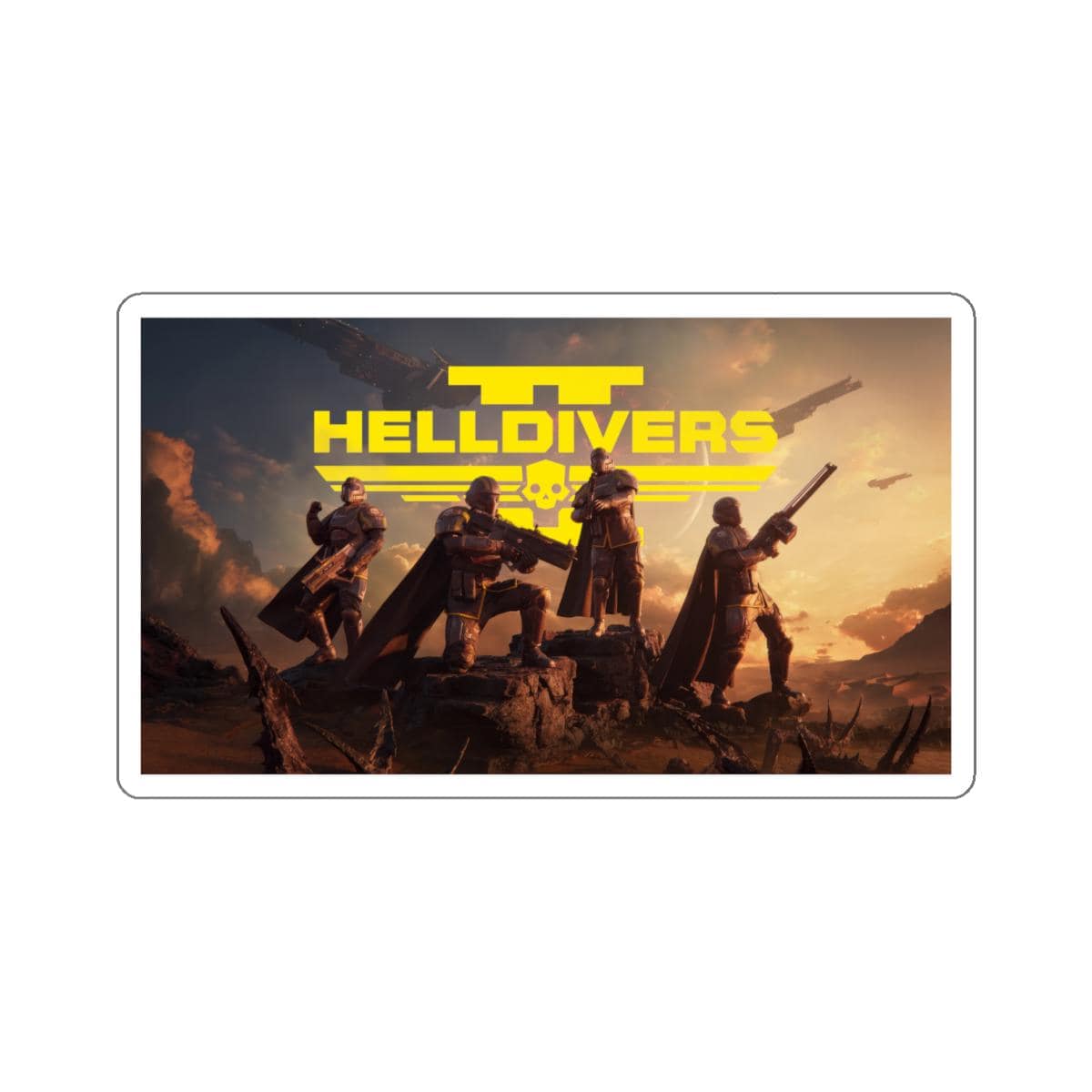 Helldivers 2 Sticker, Transparent and White, Different Sizes, Gaming ...