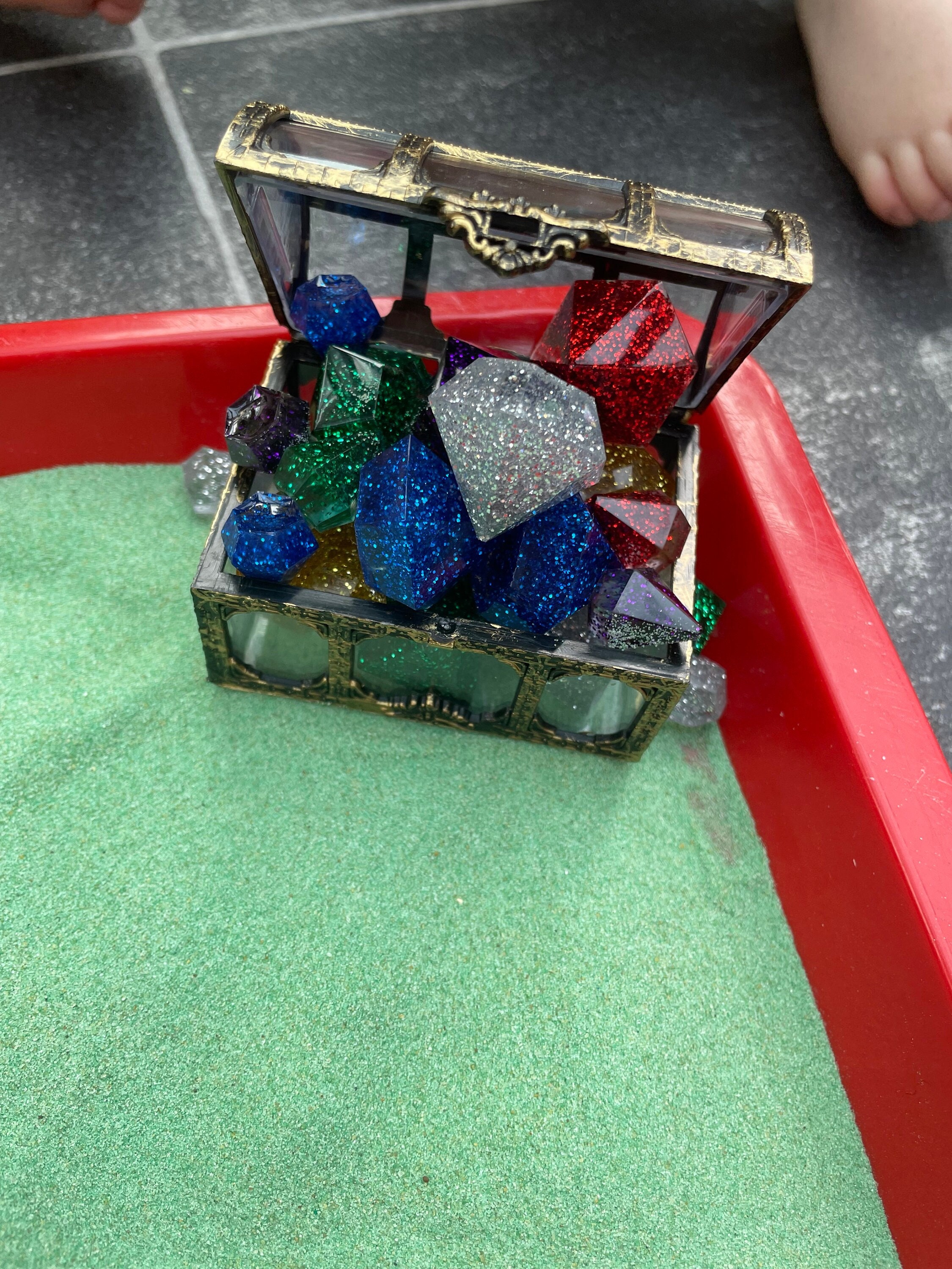 24 Resin Gems Treasure Hunt & Chest. Messy / Themed / Sensory - Etsy