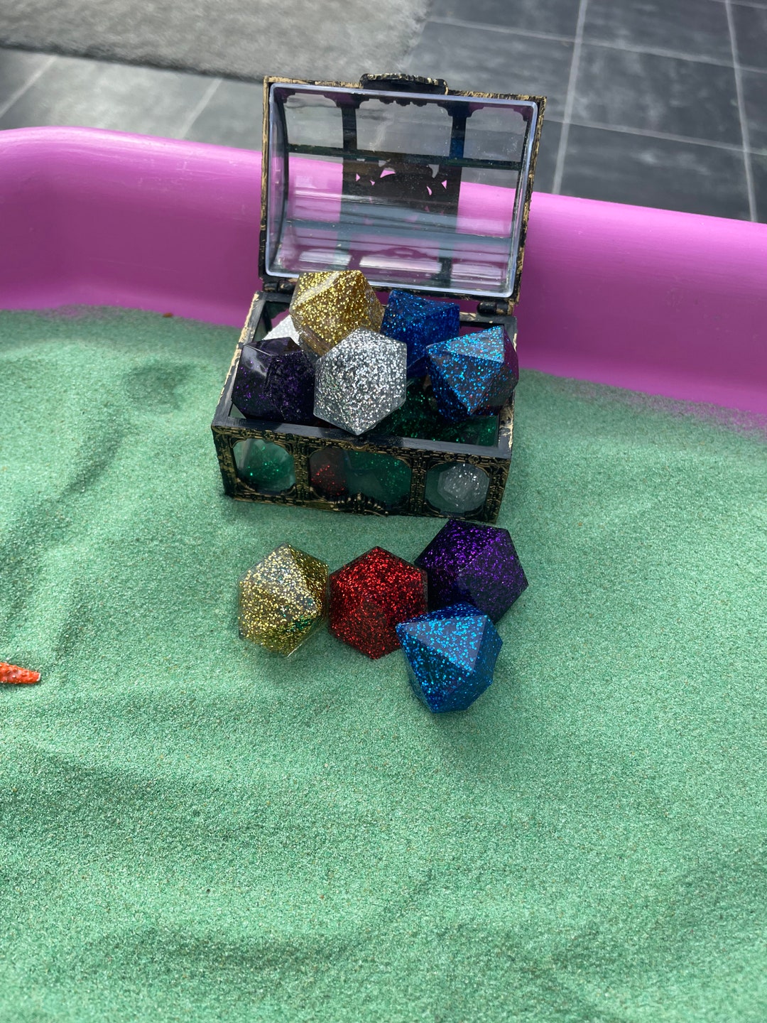 24 Resin Gems Treasure Hunt & Chest. Messy / Themed / Sensory - Etsy