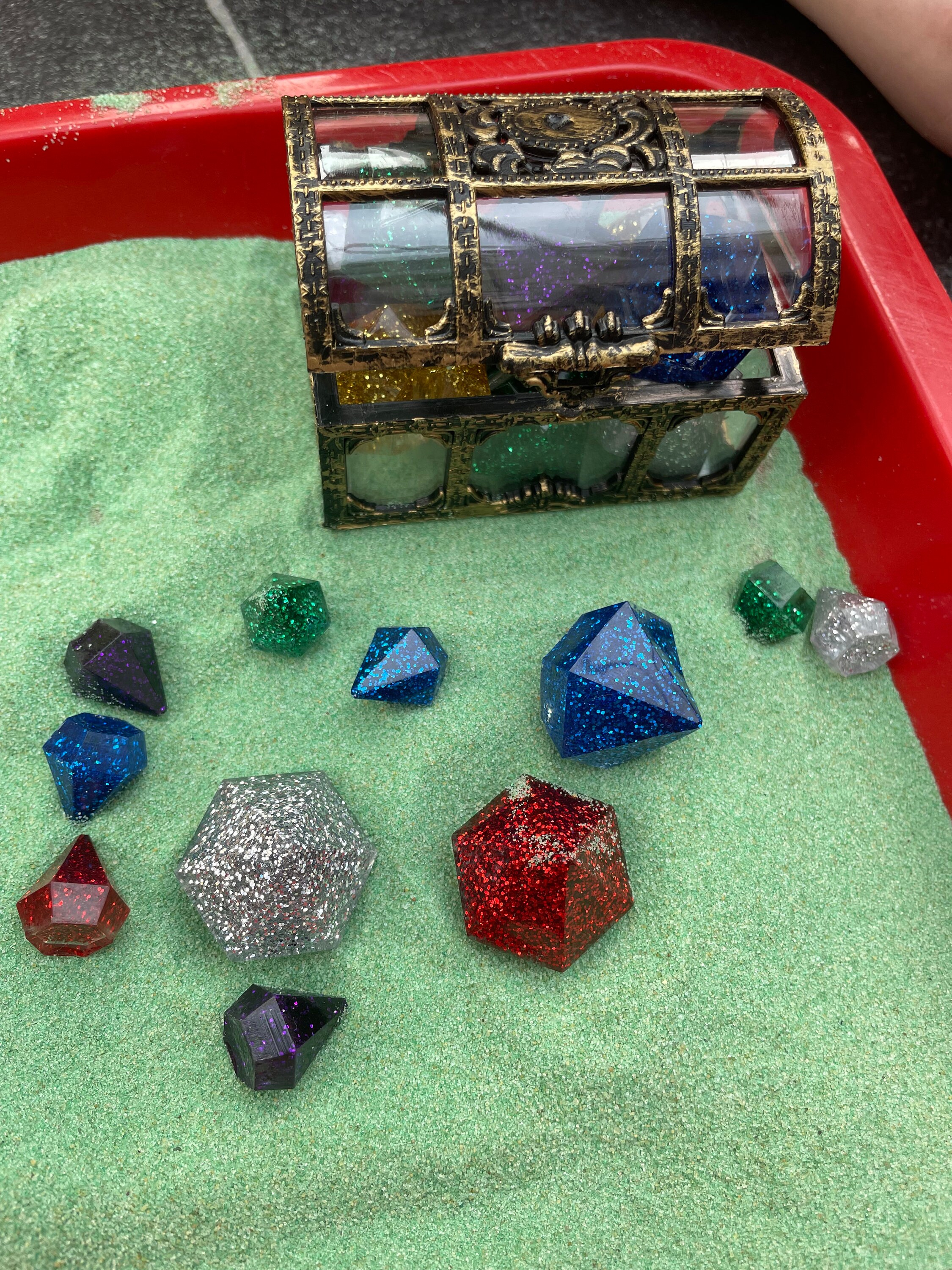 24 Resin Gems Treasure Hunt & Chest. Messy / Themed / Sensory - Etsy