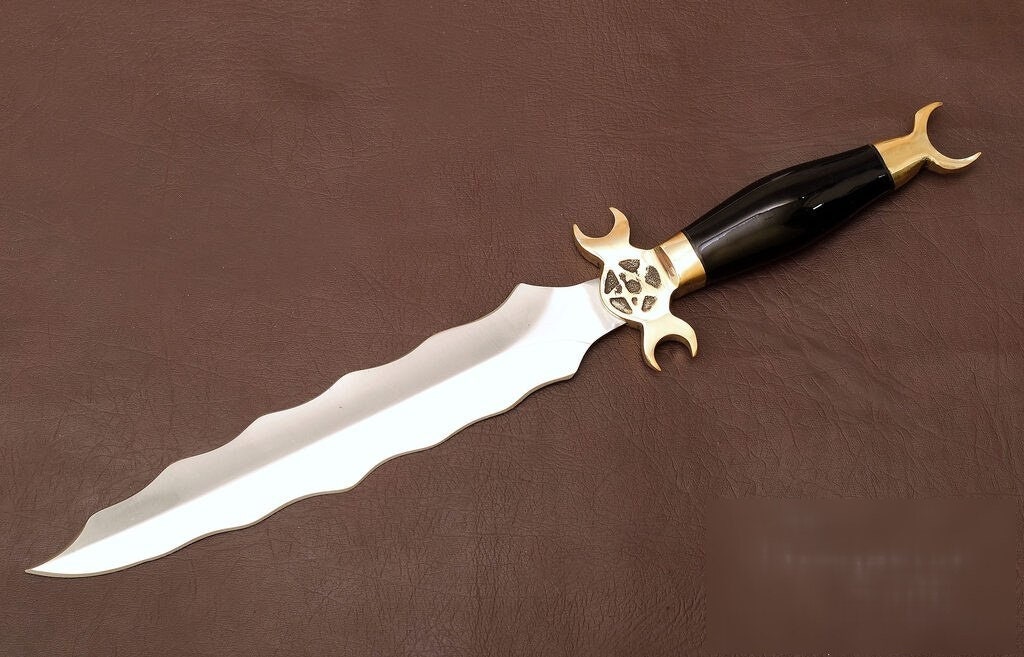 Handmade Crescent Moon Shaped Knife and Fancy Snake Dagger Personalized ...