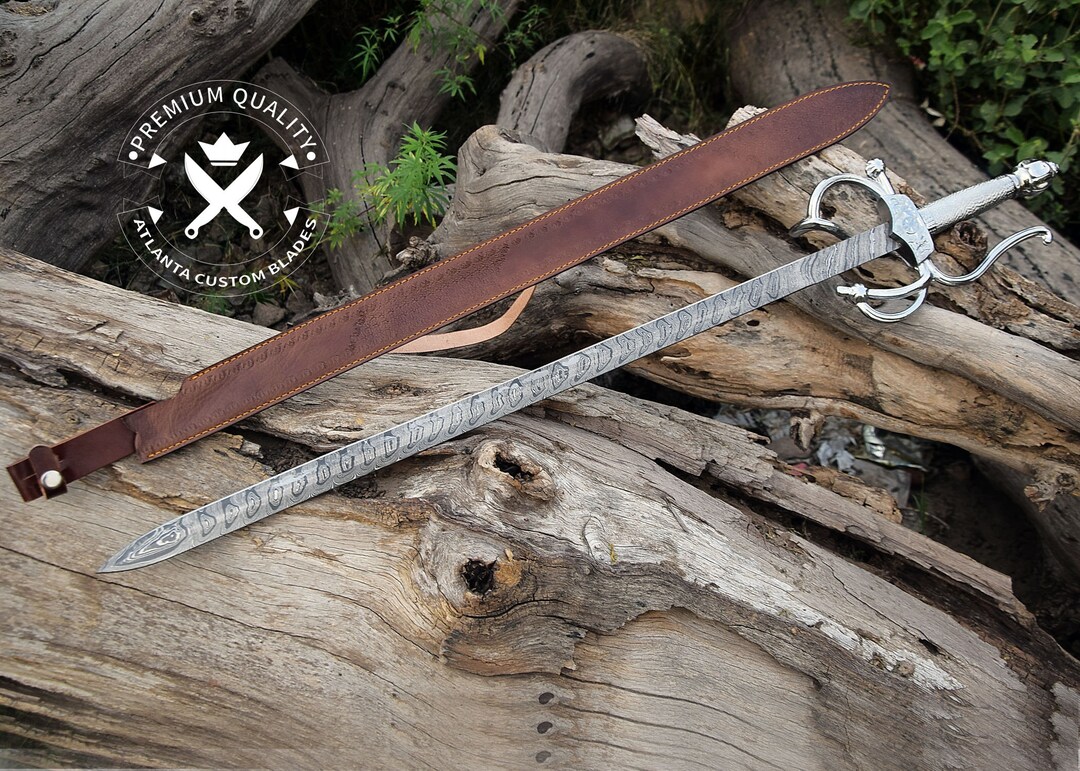 Famous Replica of Zorro Sword Ocean Current Pattern Damascus Steel ...