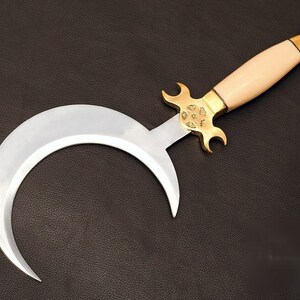 Handmade Crescent Moon Shaped Knife and Fancy Snake Dagger Personalized ...