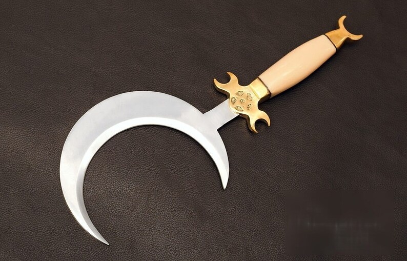 Handmade Crescent Moon Shaped Knife and Fancy Snake Dagger Personalized ...