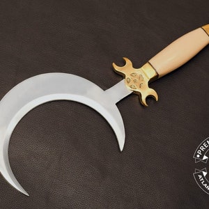 Handmade Crescent Moon Shaped Knife and Fancy Snake Dagger Personalized ...