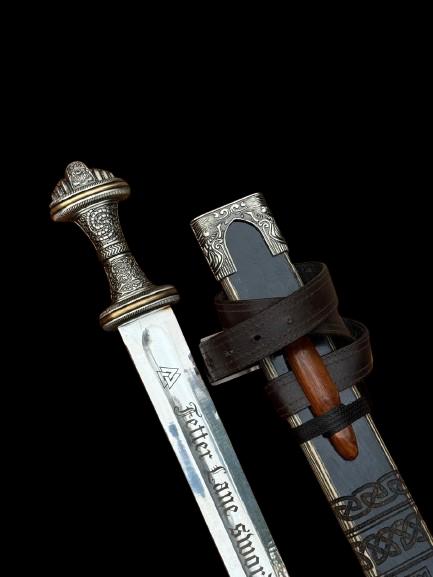 Antique Style Handmade Damascus Steel Sword-replica Medieval Sword With ...