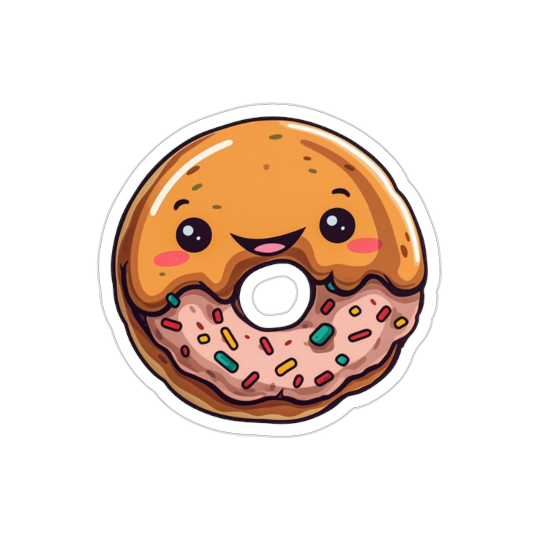 Cute Donut Sticker Cute Donut Lover Sticker for Brunch Lover Sticker ...