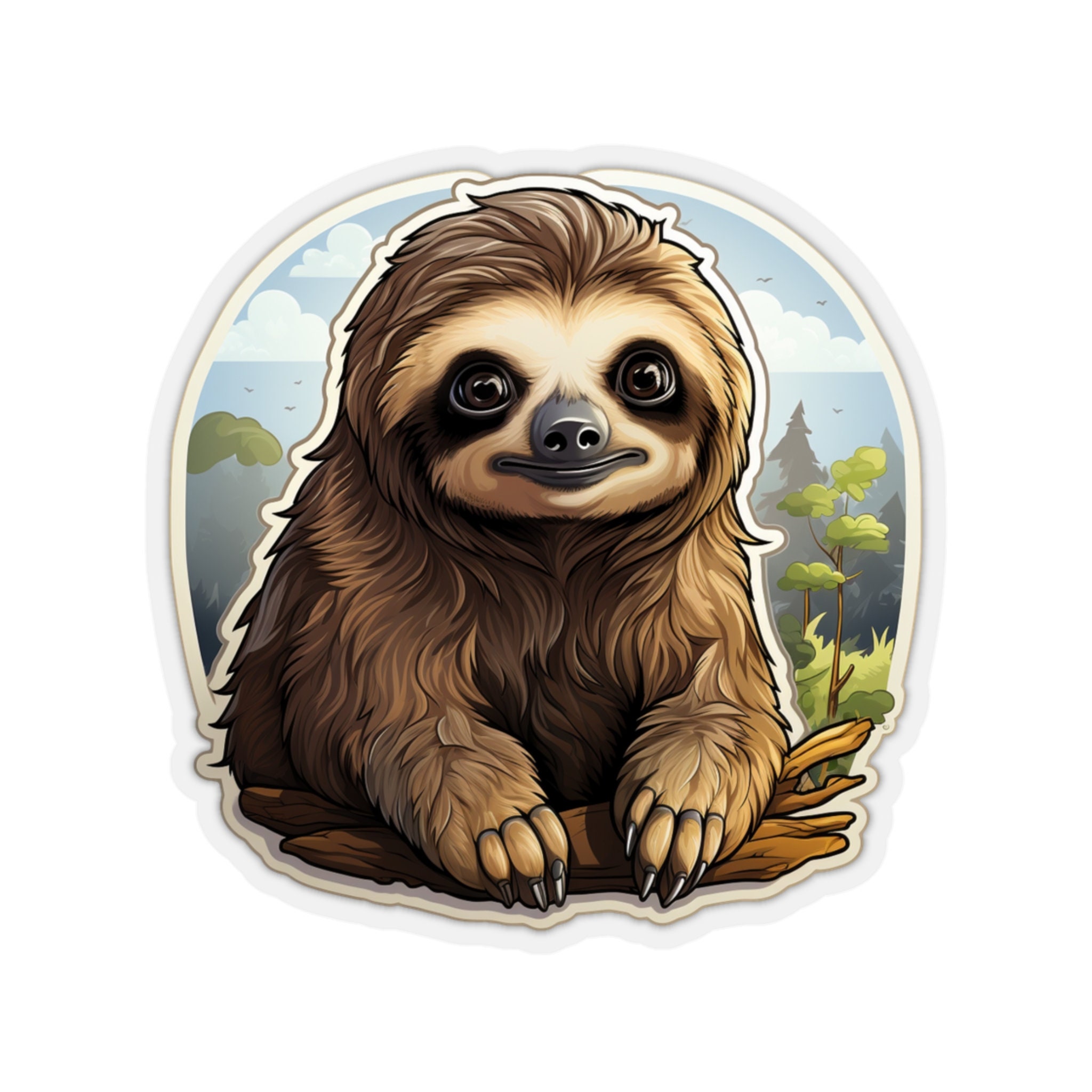 Cute Sloth Sticker Cute Sloth Lover Sticker for Laptop Sloth Sticker ...