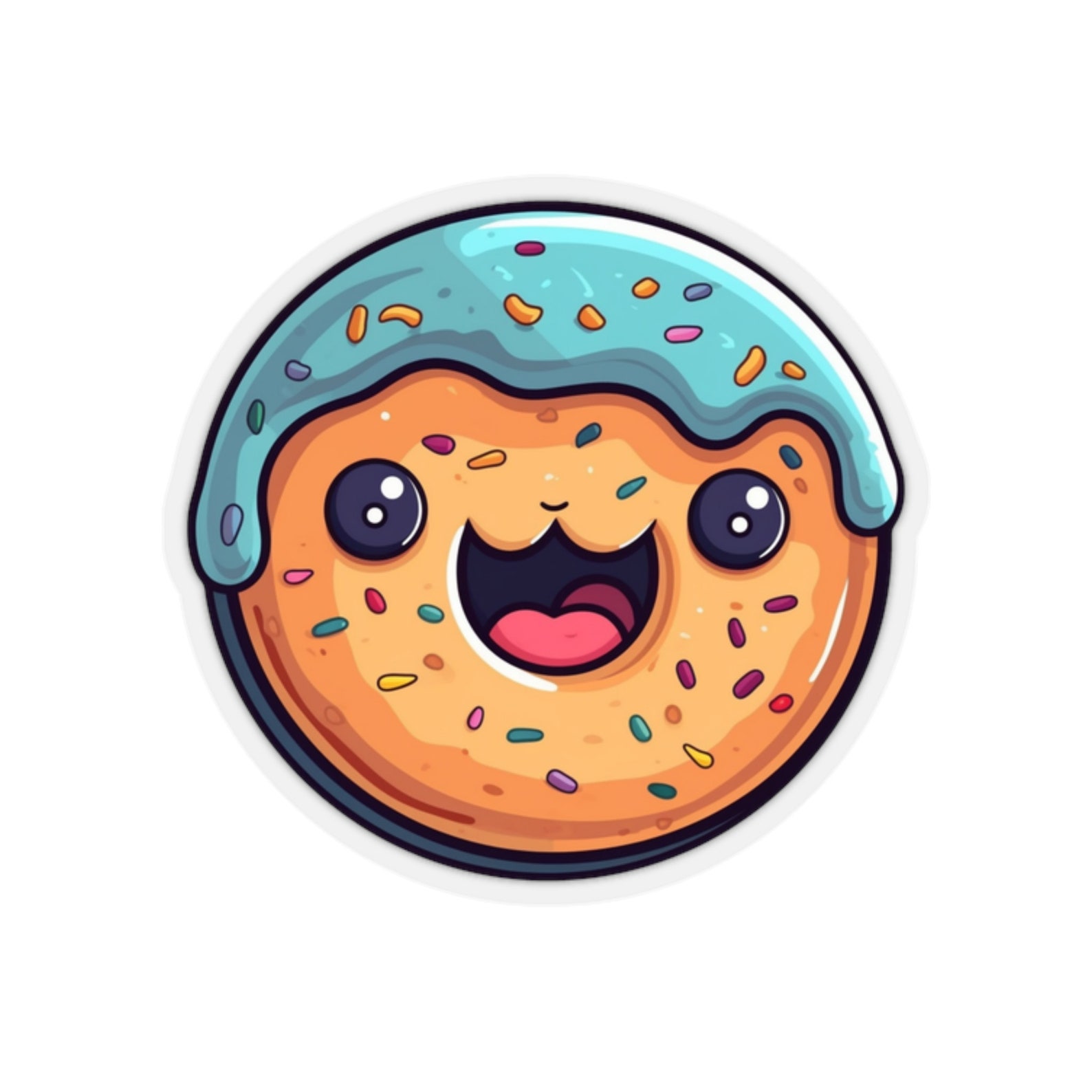 Cute Donut Sticker Cute Donut Lover Sticker for Donut Gift for Donut ...