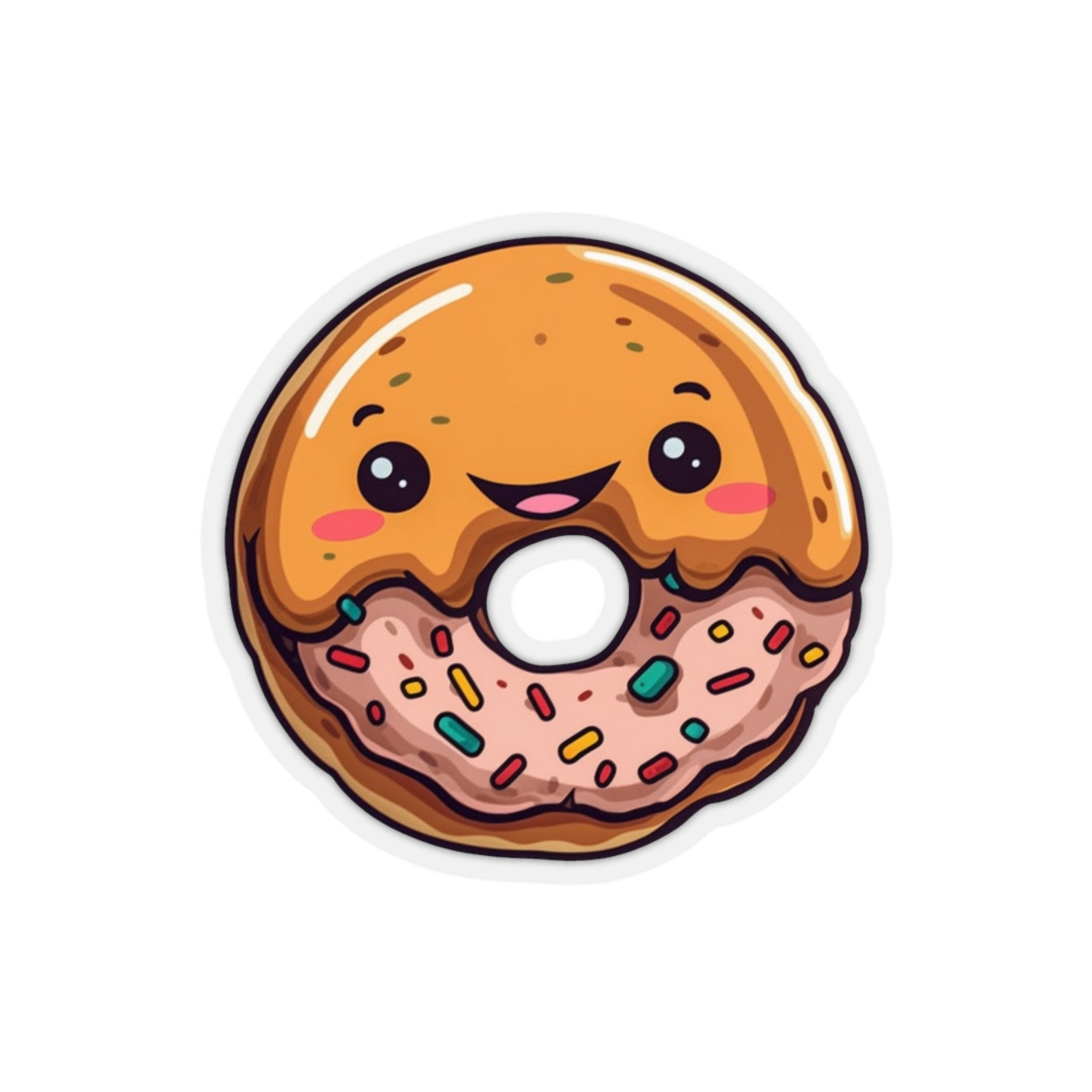 Cute Donut Sticker Cute Donut Lover Sticker for Brunch Lover Sticker ...