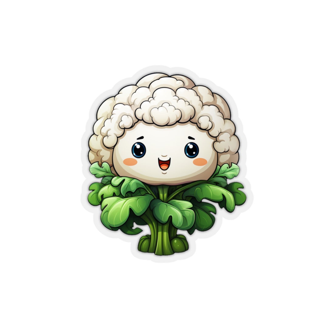 Cute Cauliflower Sticker Cute Cauliflower Lover Sticker for Cauliflower ...