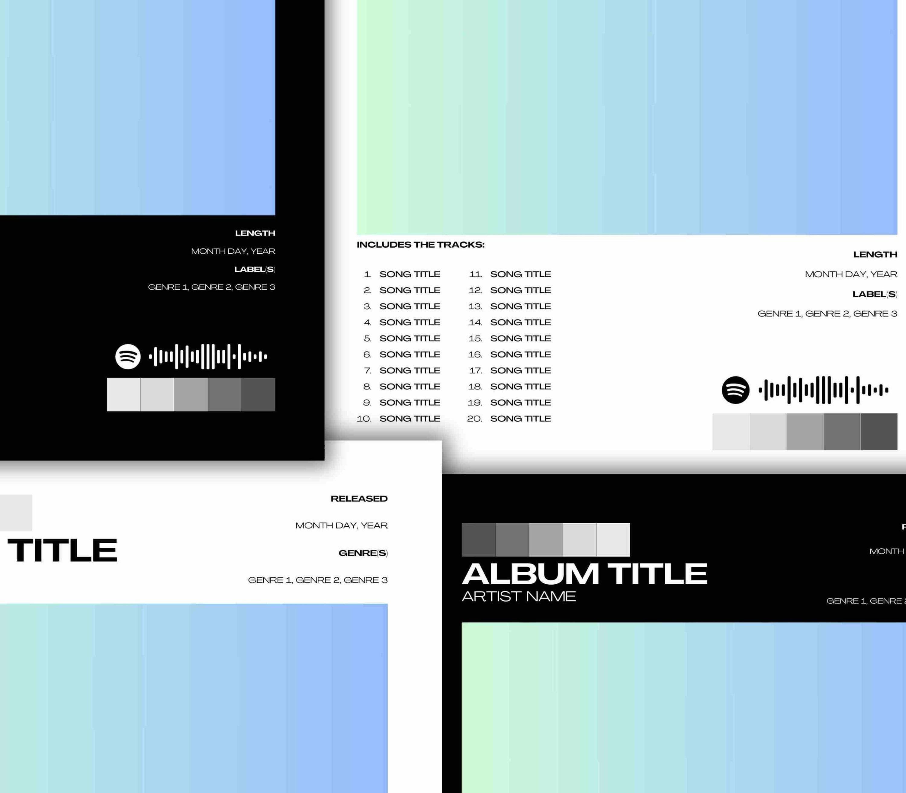 Album Cover Poster Canva Template - Customizable Digital Music Poster ...