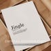 Jingle Definition Print, Christmas Poster, Quote Wall Art, Festive Art ...