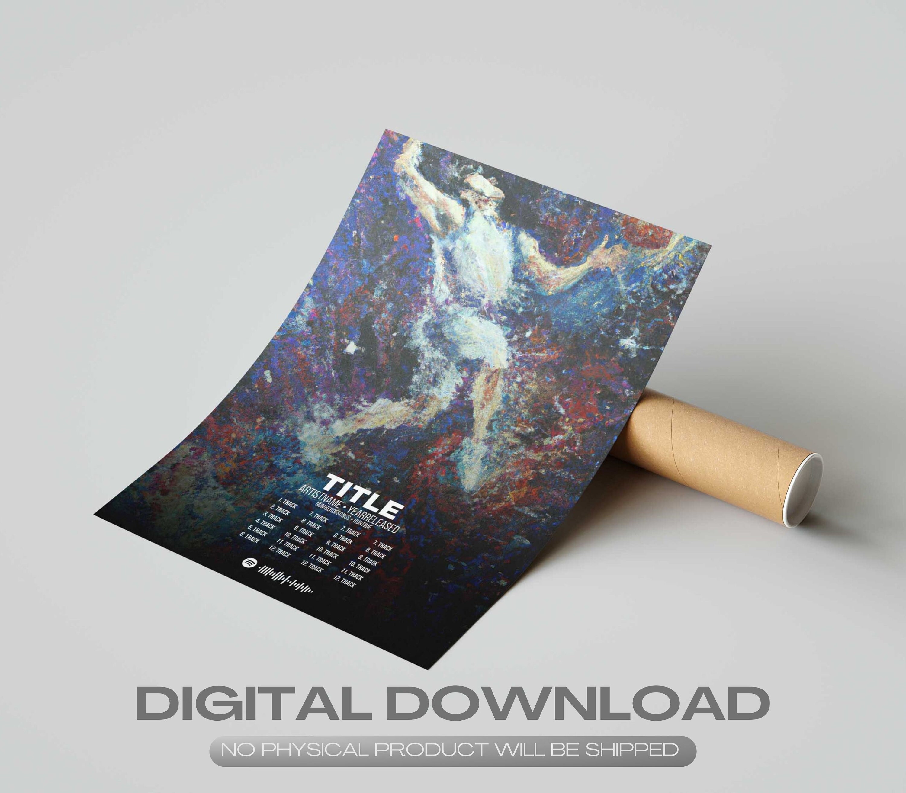 Personalized Album Cover Poster - Custom Digital Music Poster - Album ... Personalized Album Cover Poster - Custom Digital Music Poster - Album ...