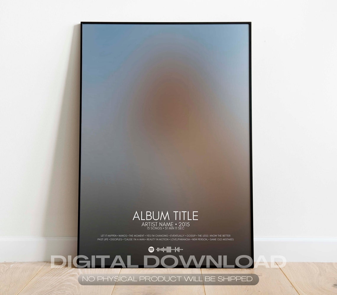 Personalized Album Cover Poster Custom Digital Music Poster Album ...
