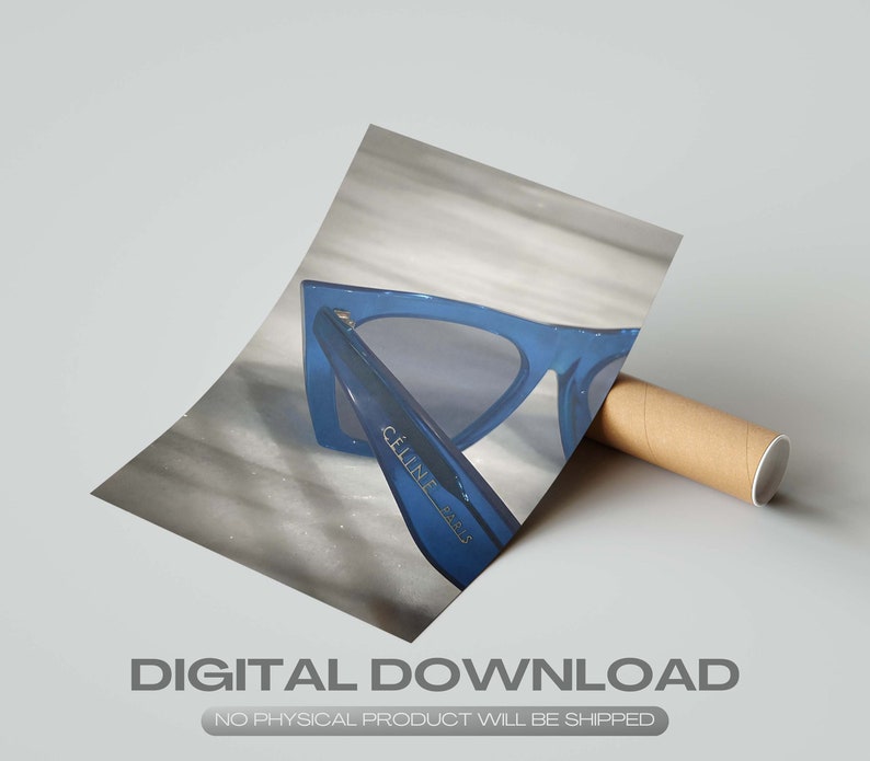 Blue Luxury Fashion Poster, Set of 3, Printable Wall Art, Digital ...