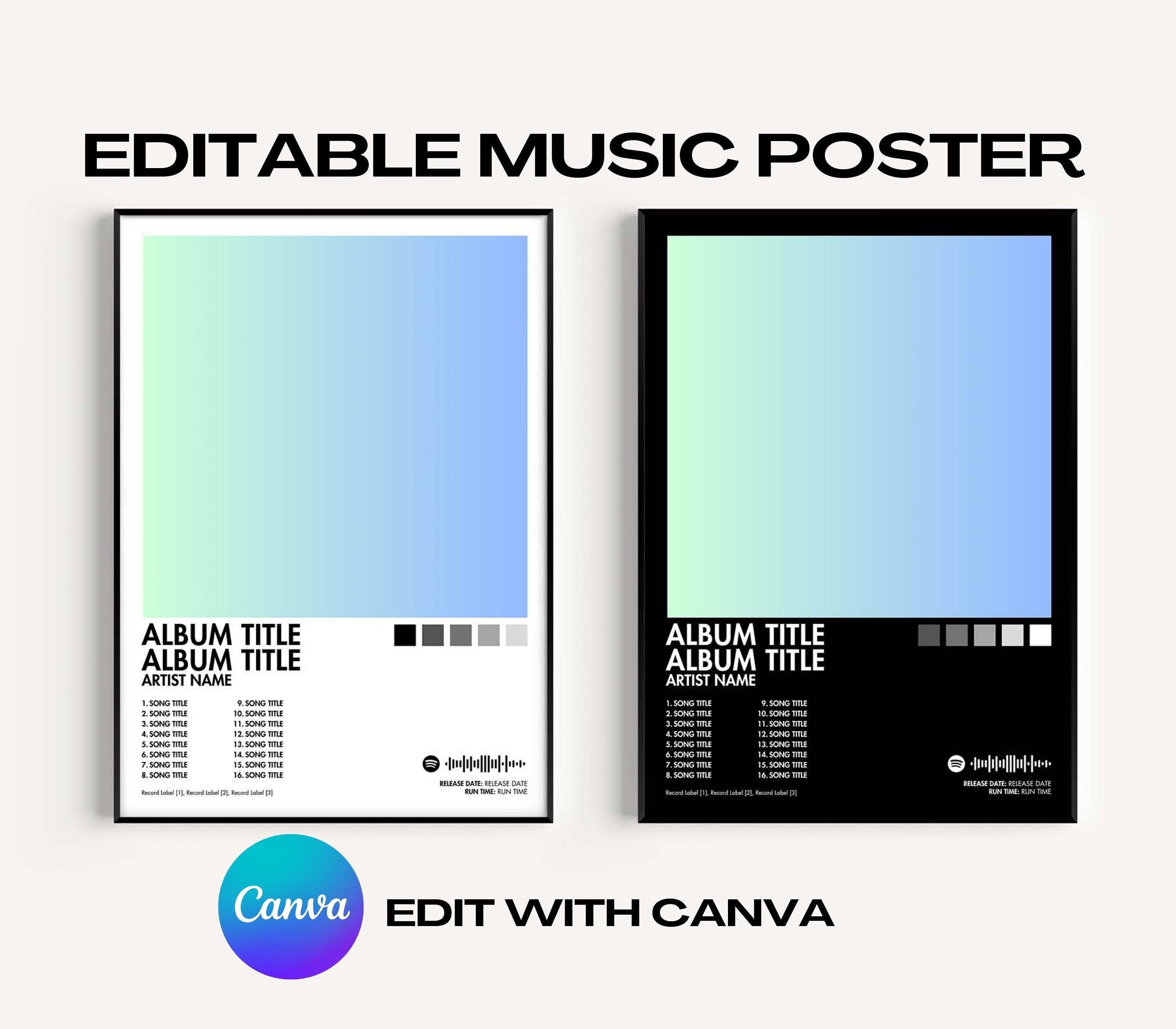 Plantilla Canva del póster de portada del álbum Póster de música ...