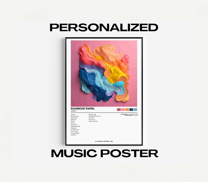 Personalized Album Cover Poster Custom Digital Music Poster Album Poster Personalized Album
