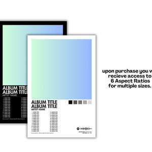 Album Cover Poster Canva Template - Customizable Digital Music Poster ...