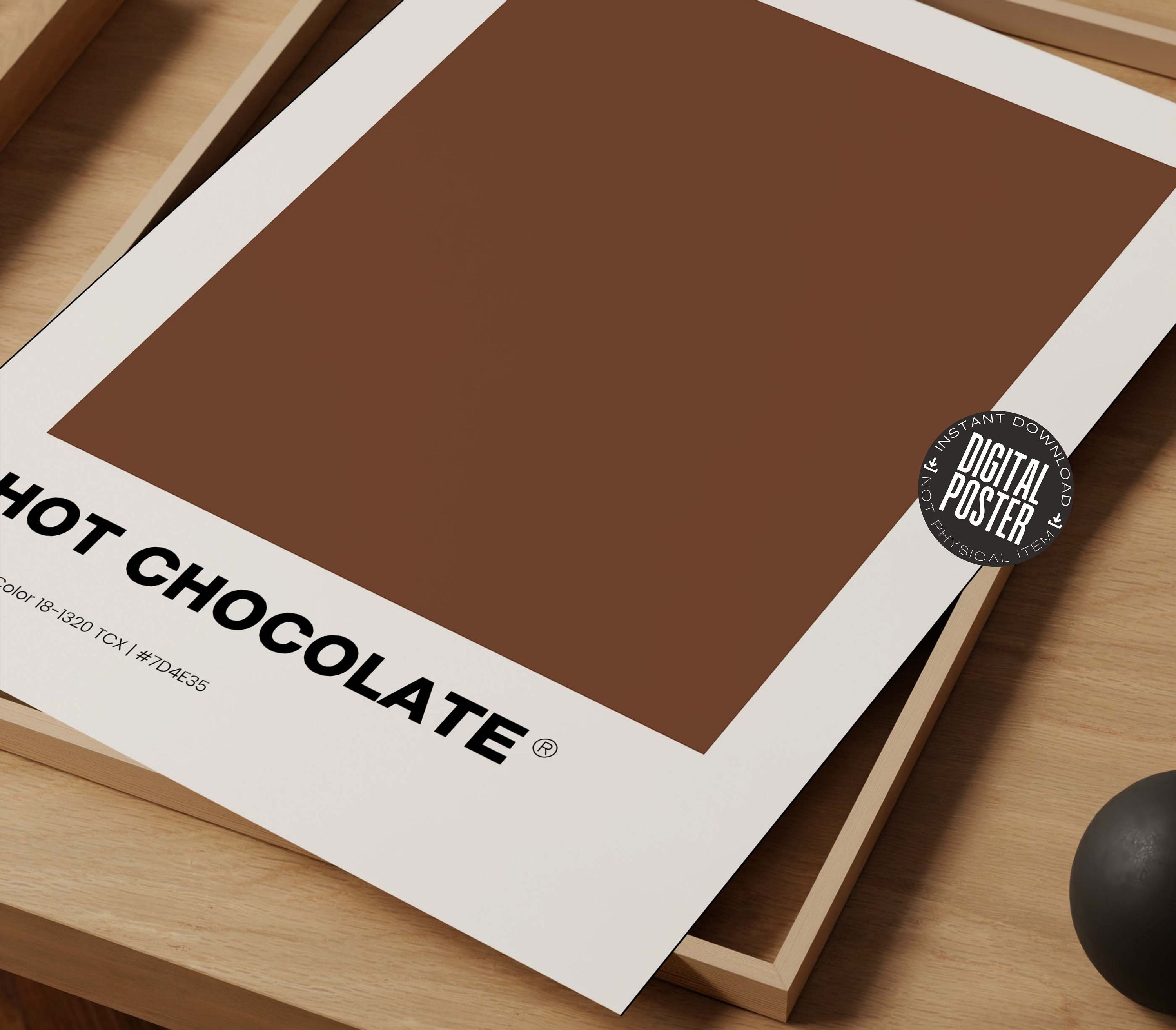 Mocha Pantone, COFFEE Pantone Print Poster, Brown Pantone Wall Art ...