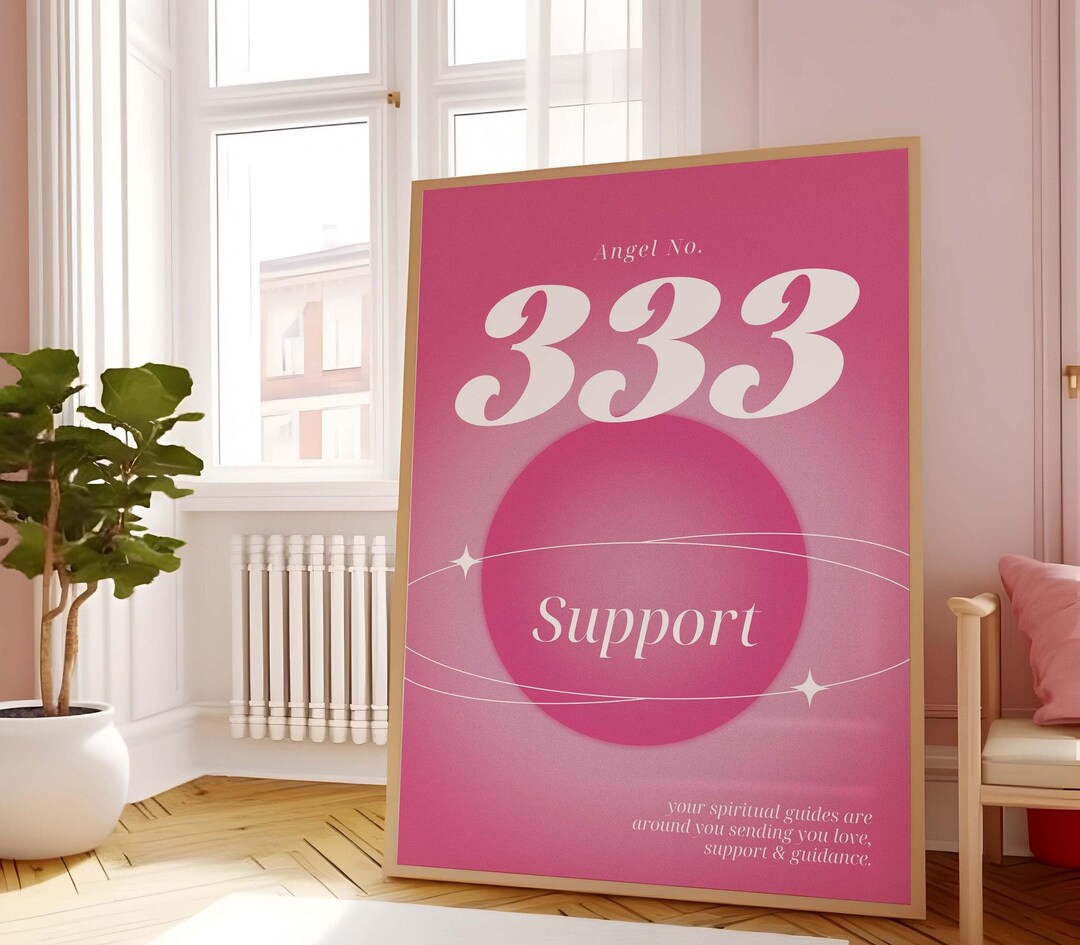 Aura Angel Number Poster 333 Instant Printable Download, Angel Number ...