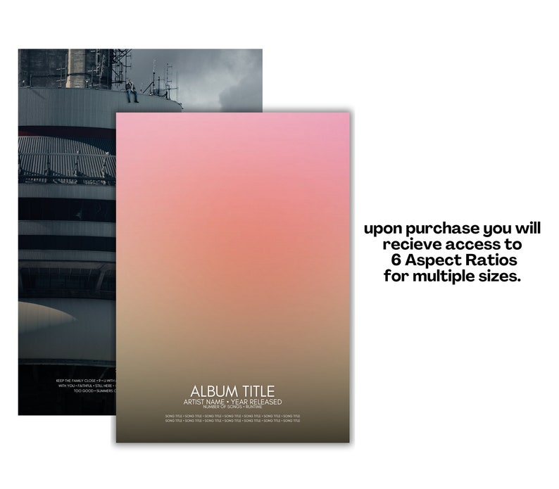 Album Cover Poster Canva Template Customizable Digital Music Poster ...