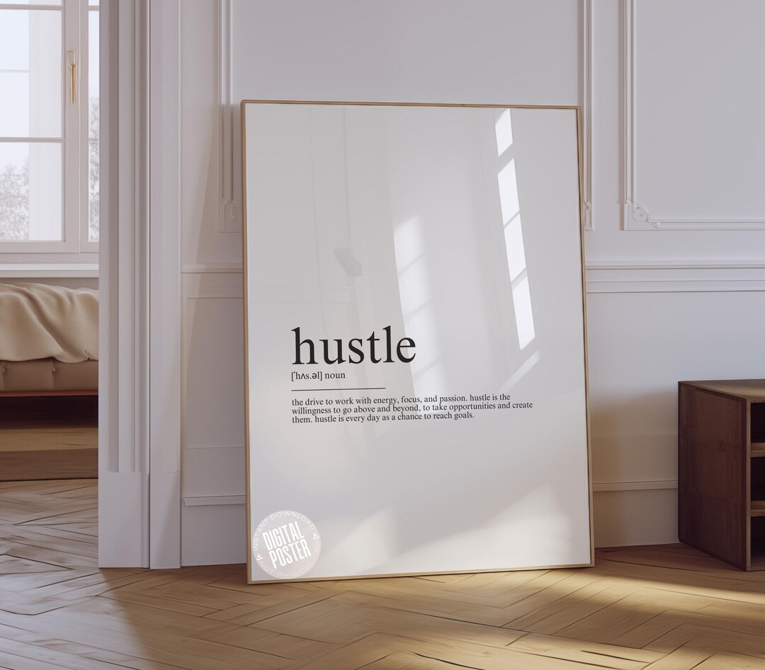 Hustle Definition Poster | Office Wall Art | Office Decor for Women ...