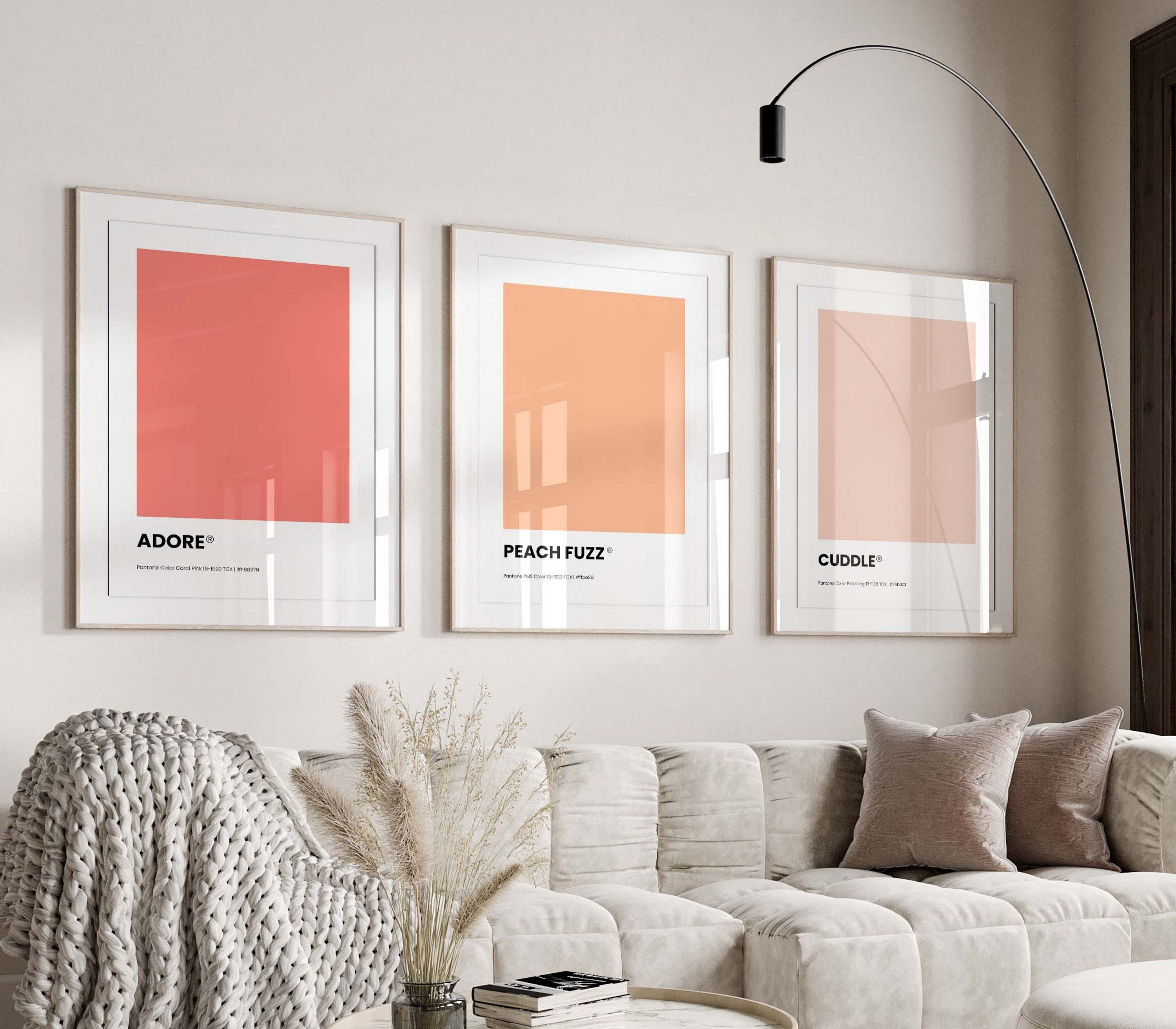 Pantone Color of the Year, PANTONE 2024 Print Poster, Pantone PEACH ...