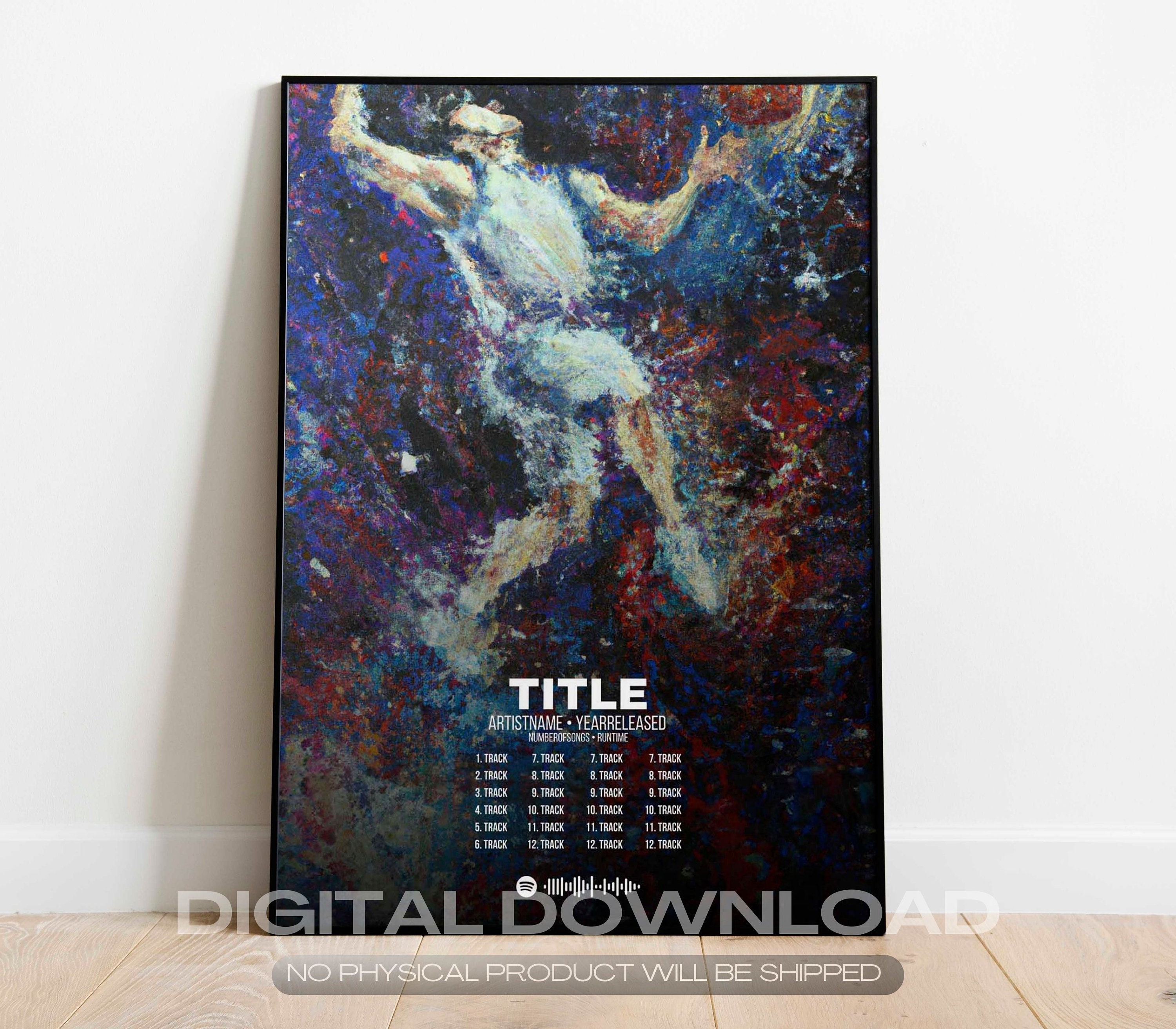 Personalized Album Cover Poster - Custom Digital Music Poster - Album ...