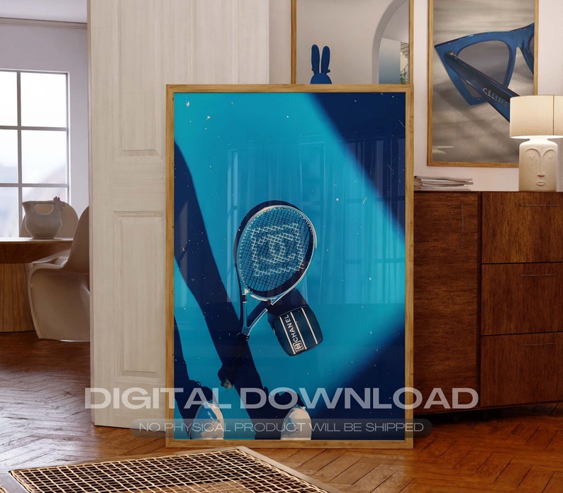 Blue Luxury Fashion Poster, Set of 3, Printable Wall Art, Digital ...