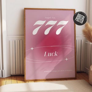 Aura Angel Number Poster 777 Instant Printable Download, Angel Number ...