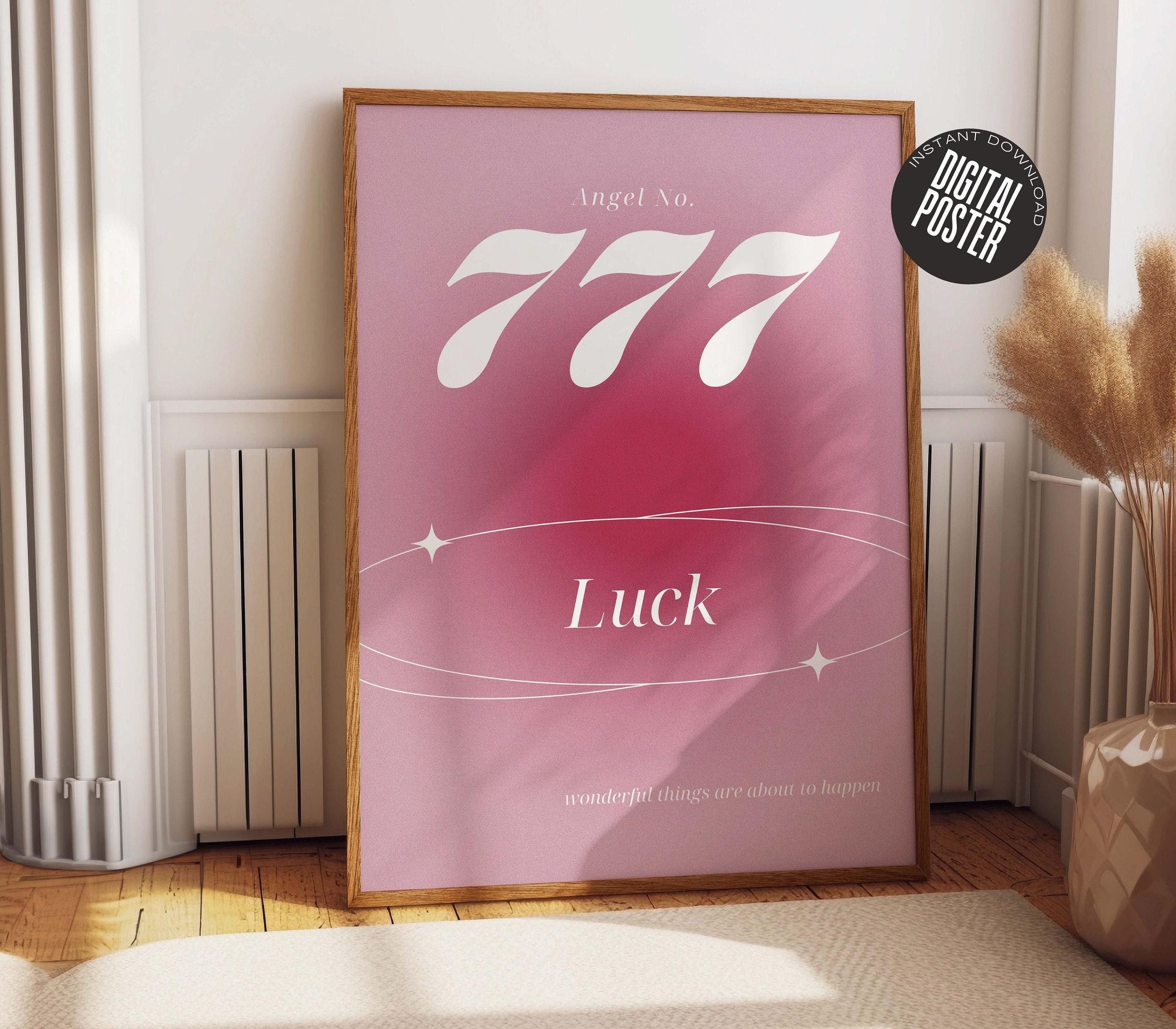 Aura Angel Number Poster 777 Instant Printable Download, Angel Number ...