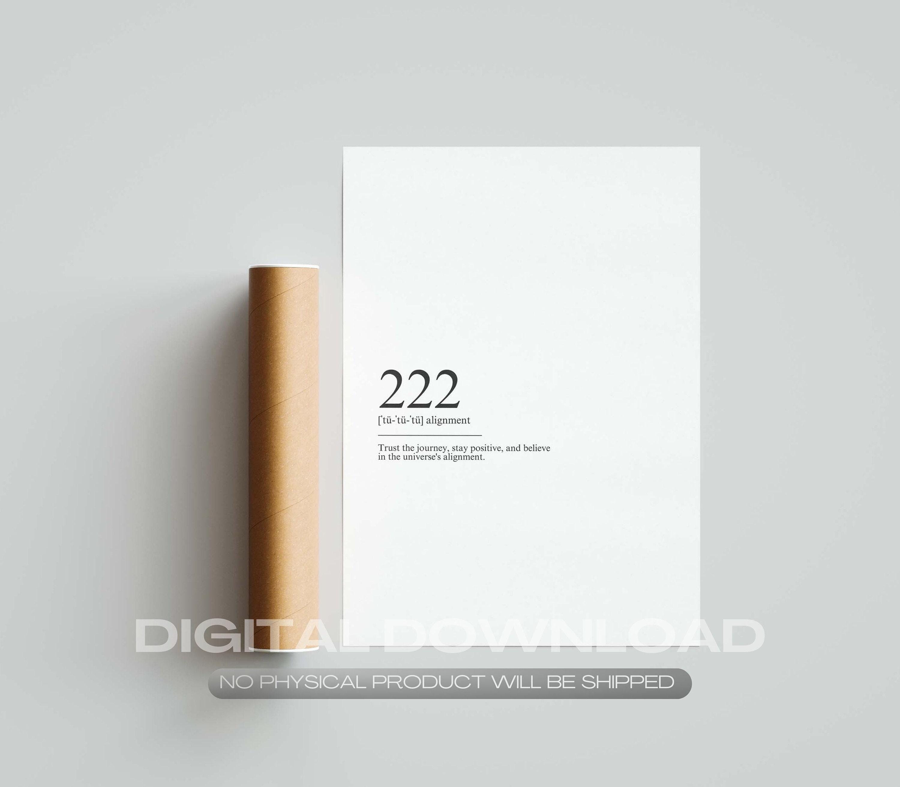 Alignment Angel Poster Original Design 222 Angel Number Digital ...