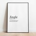 Jingle Definition Print, Christmas Poster, Quote Wall Art, Festive Art ...