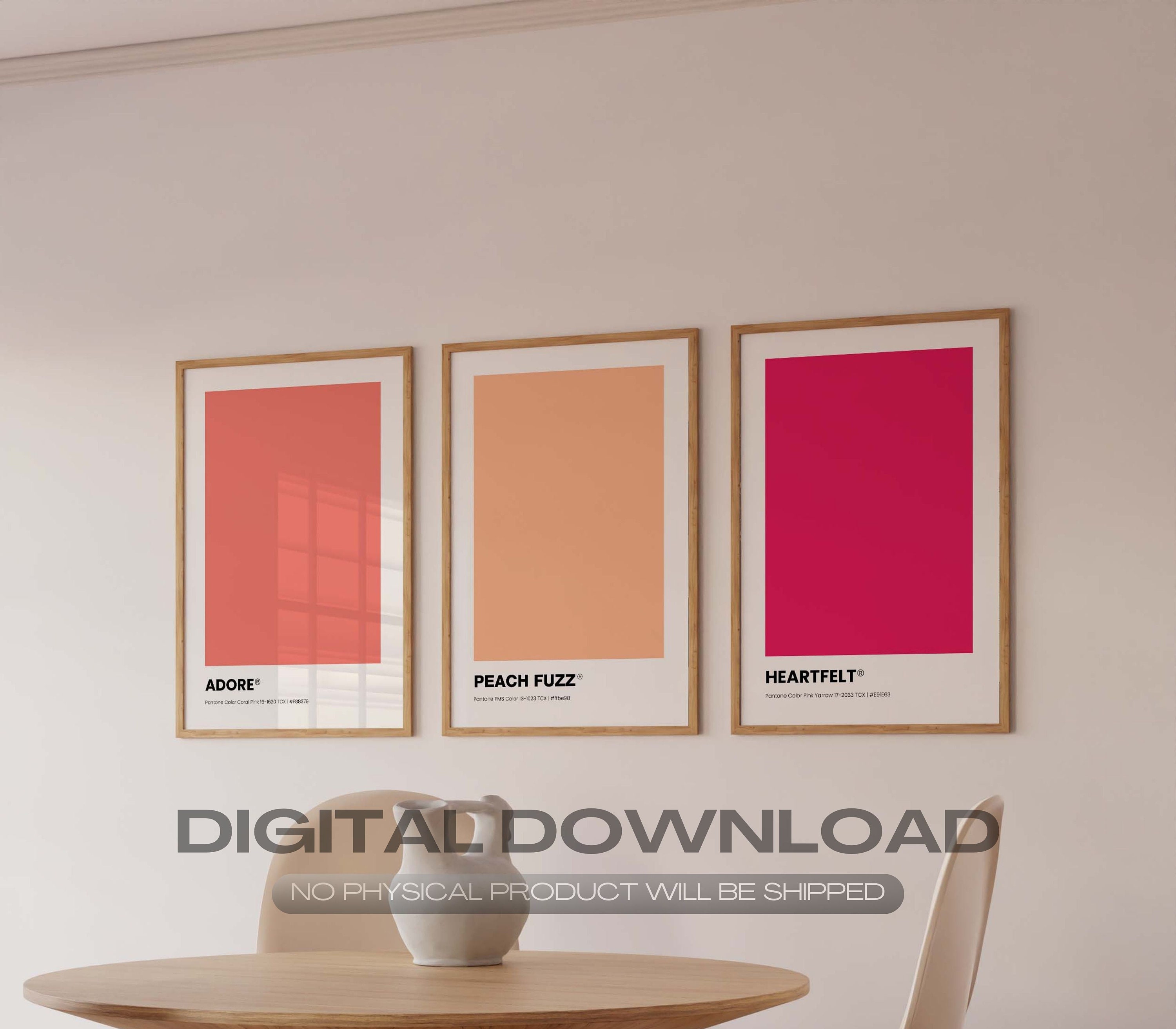 Pantone Color of the Year, PANTONE 2024 Print Poster, Pantone PEACH ...