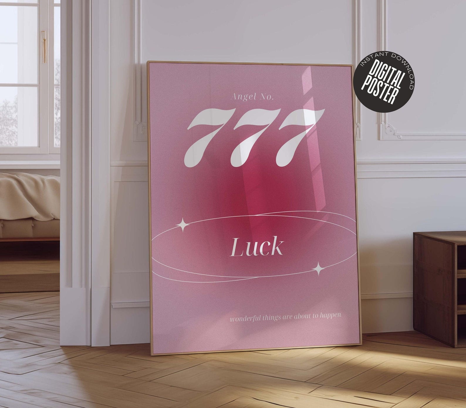 Aura Angel Number Poster 777 Instant Printable Download, Angel Number ...
