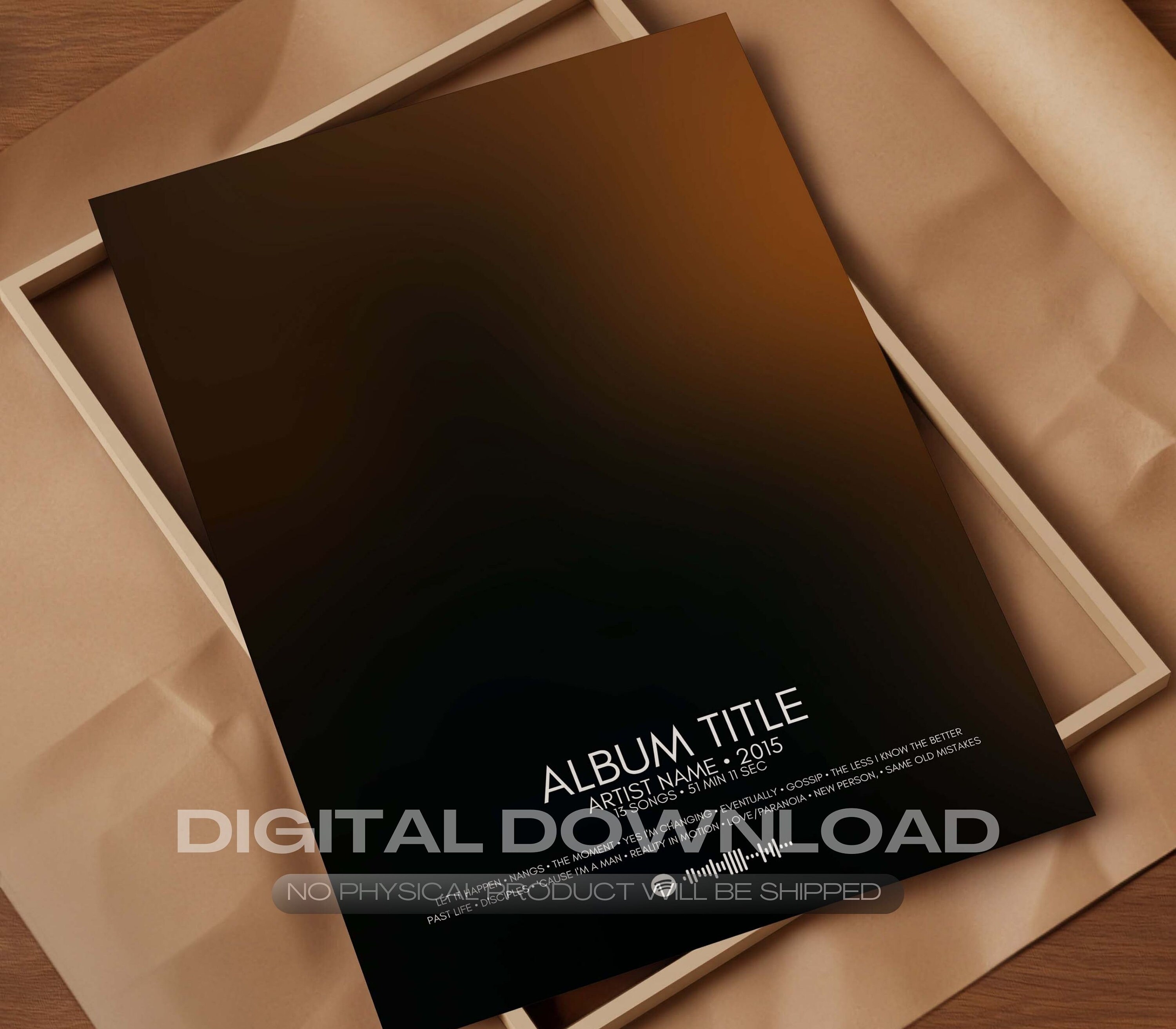 Personalized Album Cover Poster Custom Digital Music Poster Album ...