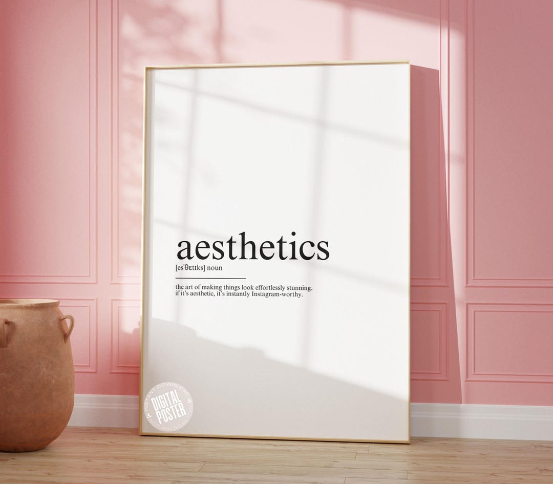 Aesthetic Definition Poster, Digital Download Poster, Funny Wall Decor ...