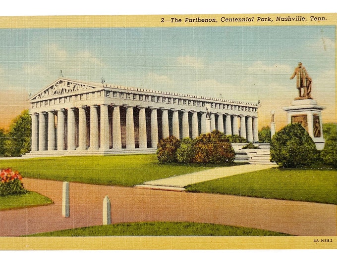 Antique 1940s Postcard - Parthenon Centennial Park - Nashville ...