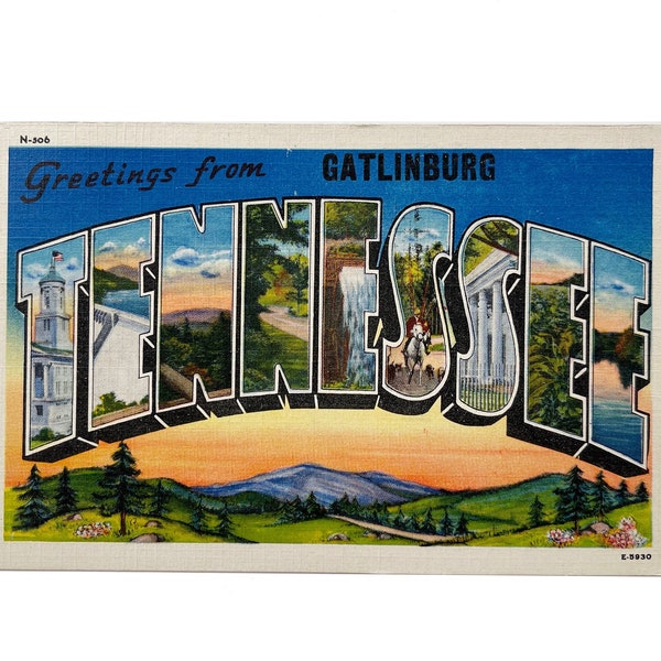 Vintage Postcard Gatlinburg - Etsy