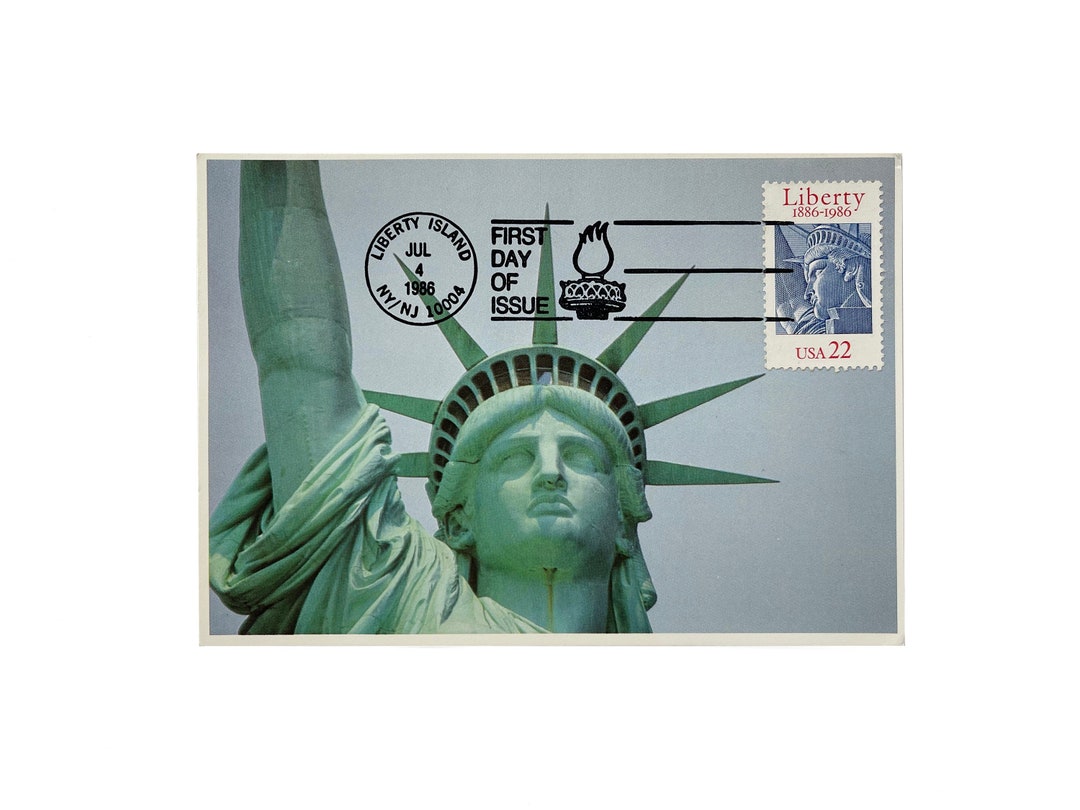 Vintage 1986 First Day Issue Maximum Postcards of the Statue of Liberty ...