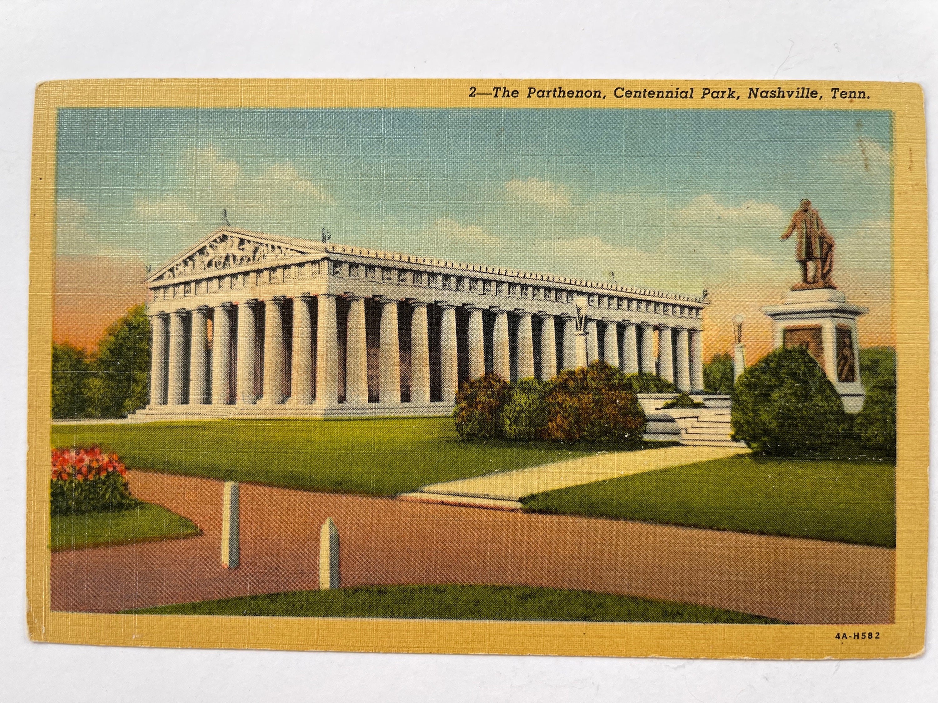 Antique 1940s Postcard Parthenon Centennial Park Nashville Tennessee ...
