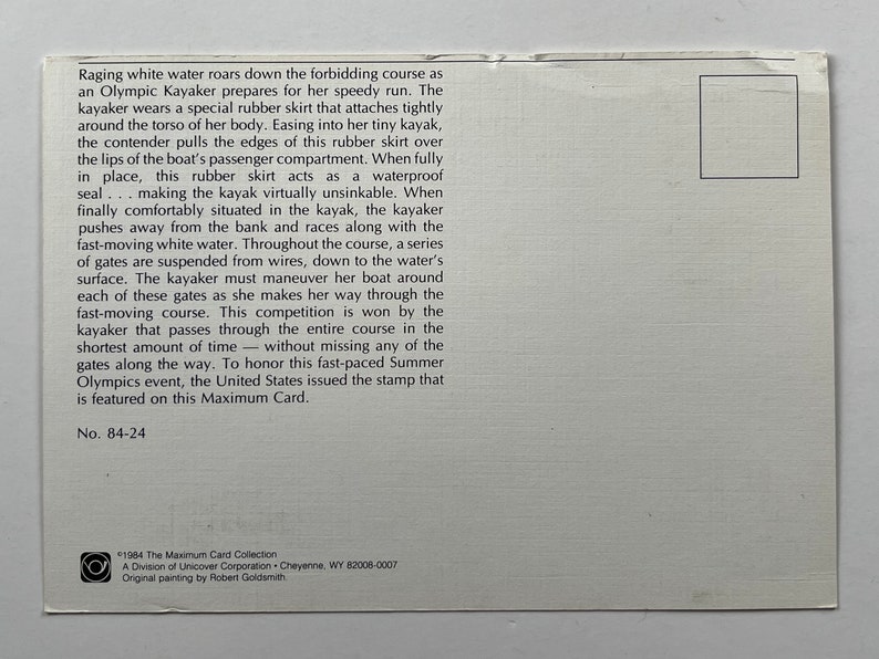 Vintage 1984 Summer Olympics First Day Issue Maximum Postcards - White ...