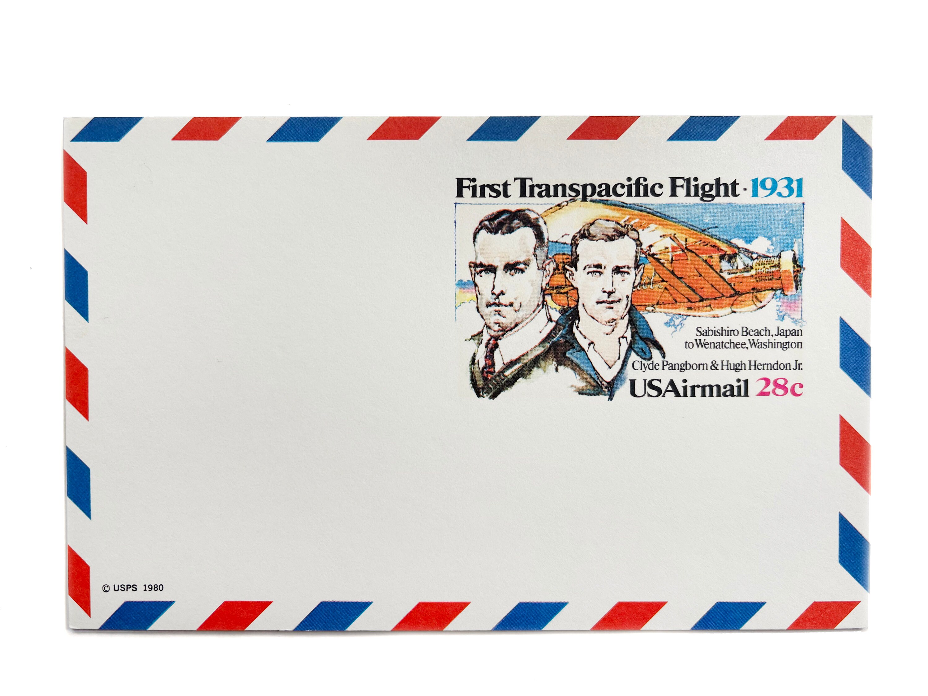 1980 UXC19 First Transpacific Flight 1931 US Airmail 28c Postal ...