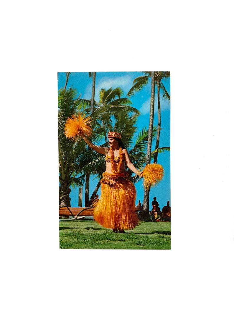 1970s Tahitian Tamure Dancer at Waikiki Kodak Hula Show in Honolulu ...