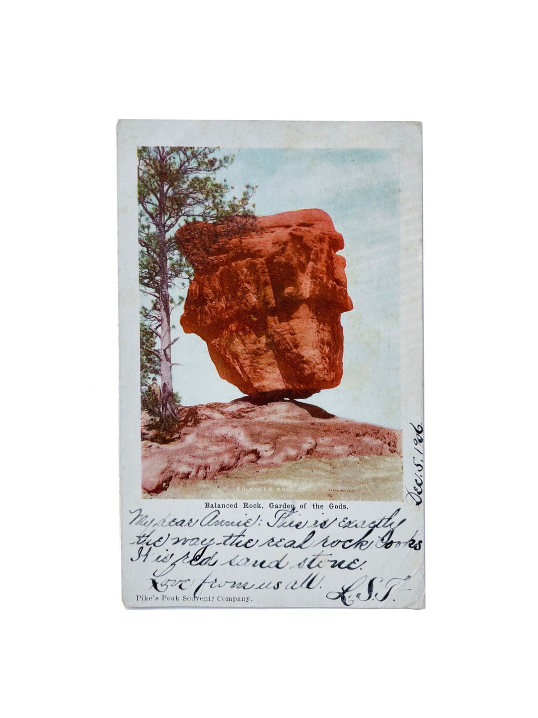 Antique 1906 Postcard of Balanced Rock Garden of the Gods in - Etsy